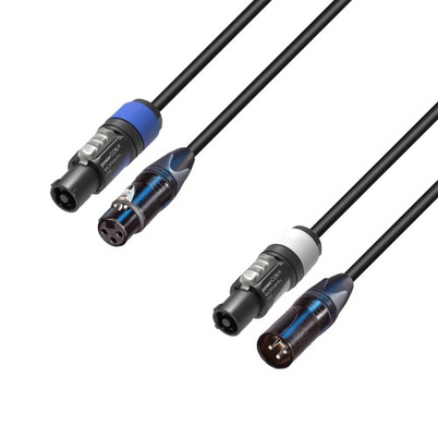 5 STAR H PCON D 0150 | 3-pole DMX to powerCON & mains connector cables ...